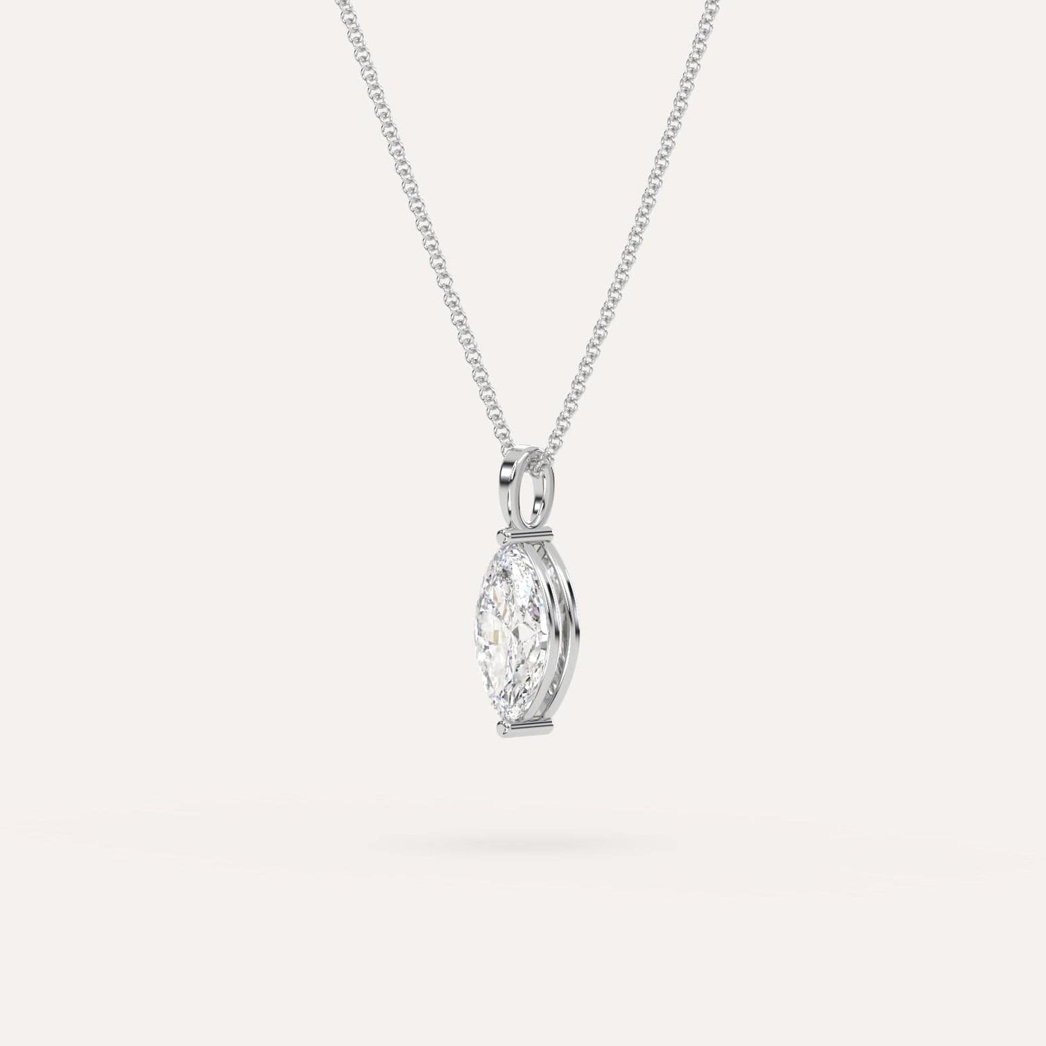 Diamond Pendant Necklace 1 Carat Marquise Cut Shiree Odiz