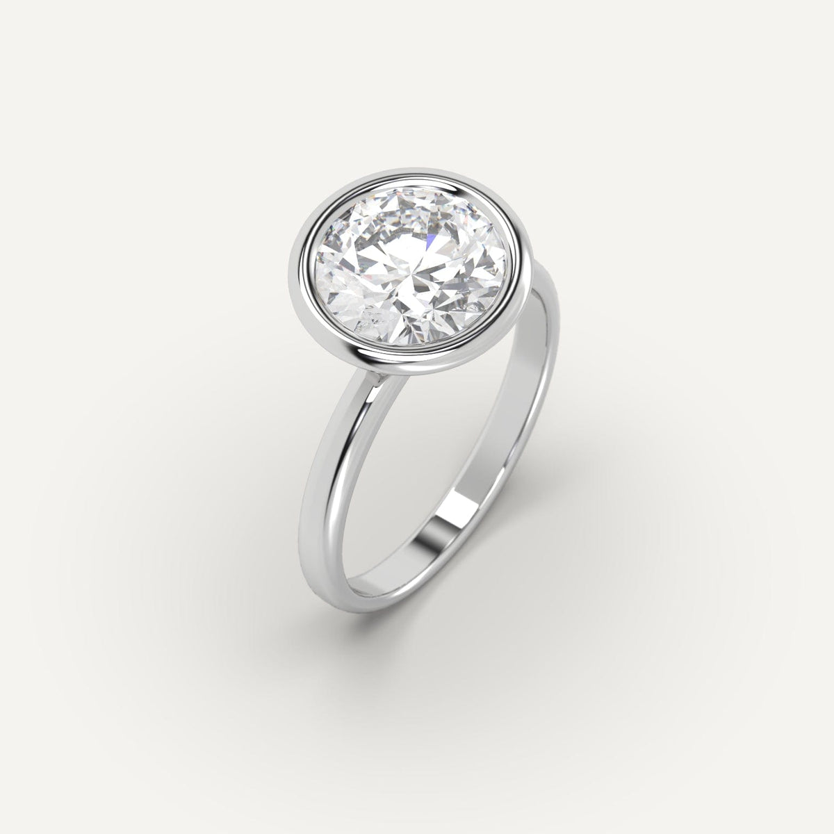 Bezel Round Diamond Ring Setting | Build Your Ring
