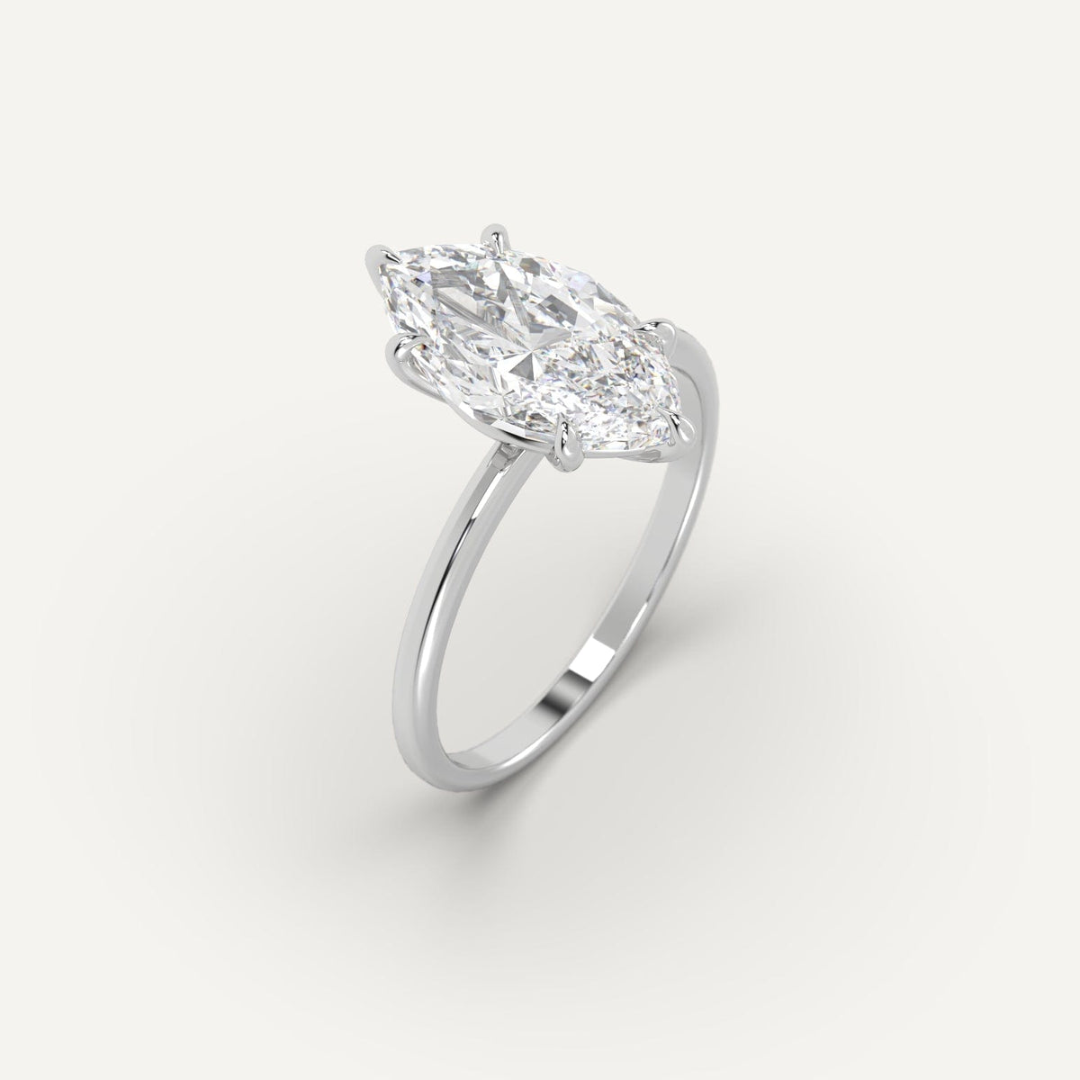 Solitaire Marquise Diamond Ring Setting | Build Your Ring